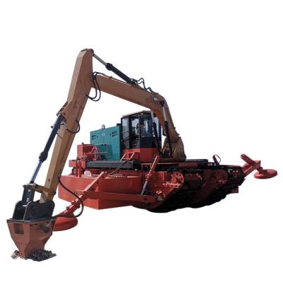 China Hydraulic Multi Function Amphibious Dredger With Sealed Box Shaped Track Shoe for sale