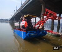 China Marine Steel Amphibious Caterpillar Weed Harvester 6.5m Dredging Depth for Shallow River Cleaning for sale