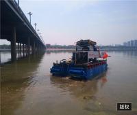 China Marine Steel Amphibious Caterpillar Weed Harvester 6.5m Dredging Depth for Shallow River Cleaning for sale