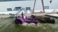 China CE Certified Aquatic Weed Harvester 10m Full Hydraulic Drive Paddle Wheel Waterway Cleaning Machine for sale