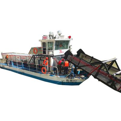 China 2.6m Harvesting Width Aqua Weed Harvester with 3000m2/h Garbage Loading Capacity CE Certified for sale