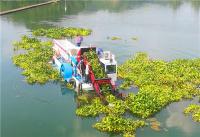 China Automatic 4 Row Submerged Aquatic Weed Harvester 50-110 HP Diesel Engine for Lakes for sale