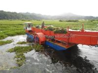 China Fully Automatic Aquatic Grass Harvester with Full Hydraulic Drive for High Efficiency Floating Weed Collection for sale