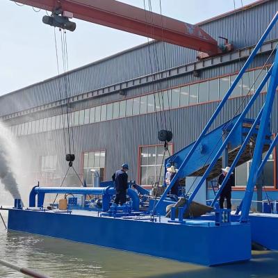 China Diesel Jet Suction River Dredging Machine with Long Distance Pump for sale