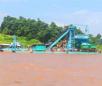 China Diesel Powered Chain Bucket Dredger 450m3h for River Gold Mining for sale