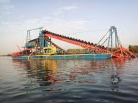 China Diesel Powered Chain Bucket Dredger 450m3h for River Gold Mining for sale