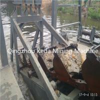 China Diesel Bucket Chain Gold Mining Dredger with 24m Dredging Depth 200cm Draught for sale