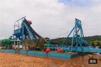 China 100 Tons Per Hour Bucket Chain Gold Dredging Boat 13m 14m 15.5m Pontoon for sale