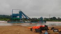 China 100 Tons Per Hour Bucket Chain Gold Dredging Boat 13m 14m 15.5m Pontoon for sale