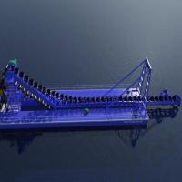 China Bucket Chain Dredger 400m3/h Output ISO9001 River Sand Dredging Equipment for sale