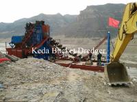 China Gold Gravity Chain Bucket Dredger with 12m Dredging Depth 10/8 Inch Pump for sale
