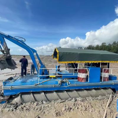 China Self Propelled Amphibious Dredger 6.5m Dredging Depth 40 Inch Draught for sale
