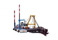 China Small Sand Dredging Cutter Suction Dredger 12 Inch with Submersible Pump and Hydraulic Head for sale
