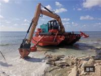 China Amphibious Sand Dredging Machine With 10 Inch Draught Dismantle Structure for sale