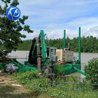China Amphibious Swamp Buggy Excavator 20t Dredger with 250mm Pump 6.5m Depth for sale