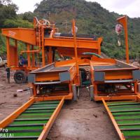 China Portable Gold Trommel Wash Plant 7000x2000x3000mm 95% Capacity 220V/380V for sale