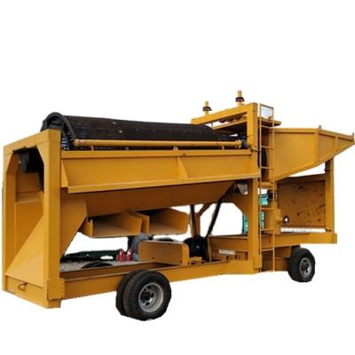 China Trommel Gold Wash Plant 55kw 100-150m³/h with 1000x6000mm Carpet Size for sale