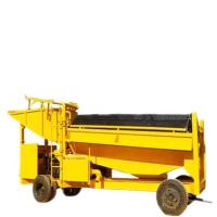 China Trommel Gold Wash Plant 55kw 100-150m³/h with 1000x6000mm Carpet Size for sale