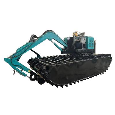 China Diesel Wetland Amphibious Excavator 5 Ton 0.1m3 Bucket Capacity Swamp Machine for sale