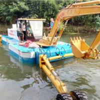 China Amphibious Excavator Dredger 6.5m Depth 1500m Discharge Cutter Suction Dredge Pump for sale