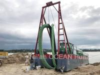 China Diesel Jet Suction Dredger with 100cm Draught 5m Dredging Depth for sale