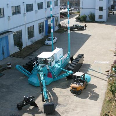 China Amphibious Multipurpose Dredger 20t 194kw with Cutter Suction and Ladder Winch for sale