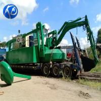 China Sand Dredging Amphibious Dredger with 10m Dredging Depth 500m Discharging Distance for sale