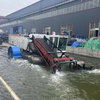 China 19000 kg Automatic Hydraulic Control Aquatic Weed Harvester with 4 Layers Anti-Rust Marine Paint for River Cleaning for sale