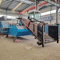 China 19000 kg Automatic Hydraulic Control Aquatic Weed Harvester with 4 Layers Anti-Rust Marine Paint for River Cleaning for sale