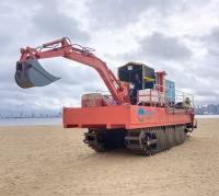 China KEDA 11m x 3.3m x 3.1m Amphibious Spartina Alterniflora Mower 20t Weight Cummins Engine Wetland Restoration for sale