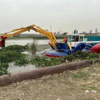 China KEDA 2025 Water Master Dredger Amphibious Excavator 6.5m Depth 1500m Discharge for sale