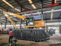 China Swamp Amphibious Excavator 90kw 500m³h Working Capacity for Construction Works for sale