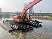 China KEDA 20t Wetland Amphibious Excavator 40 Inch Draught Cutter Suction Dredger for sale