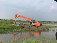 China KEDA 20t Wetland Amphibious Excavator 40 Inch Draught Cutter Suction Dredger for sale