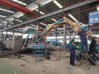 China KEDA 11x3.3x3.1m Amphibious Dredger 25t Self-Propulsion with 6.5m Dredging Depth for sale