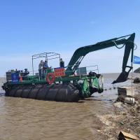 China Keda 20t Amphibious Excavator 194KW Engine 6.5m Dredging Depth Swamp Marsh Buggy Excavator for sale