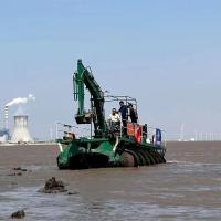 China Keda 20t Amphibious Excavator 194KW Engine 6.5m Dredging Depth Swamp Marsh Buggy Excavator for sale