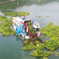 China Water Hyacinth Control Aquatic Weed Harvester 75kw 3000m2/h Garbage Loading for sale