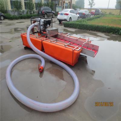 China Diesel Engine Mini Gold Dredger 8m Dredging Depth 5-15t/h Capacity Alluvial Gold Recovery for sale
