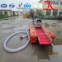 China Diesel Engine Mini Gold Dredger 8m Dredging Depth 5-15t/h Capacity Alluvial Gold Recovery for sale
