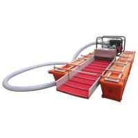 China Diesel Engine Mini Gold Dredger 8m Dredging Depth 5-15t/h Capacity Alluvial Gold Recovery for sale