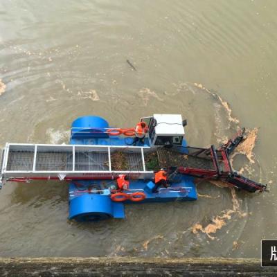 China Paddle Wheel Aquatic Weed Harvester 75kw 3000m2h Garbage Loading Capacity for Lakes Rivers for sale
