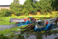 China 12t Load Capacity 75kw Power 3000m2h Aquatic Weed Harvester River Grass Cleaning Barge for sale