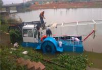 China 12t Load Capacity 75kw Power 3000m2h Aquatic Weed Harvester River Grass Cleaning Barge for sale