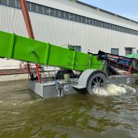 China KEDA Mini Aquatic Weed Harvester Paddle Wheel Driven 3km/h Working Speed 75kw for sale