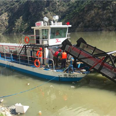China KEDA Paddle Wheel Aquatic Weed Harvester 1.2m Cutting Width CE Certified for Water Hyacinth Collection for sale