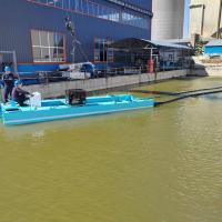 China 75kw Aquatic Weed Harvester 2.6m Harvesting Width 3km/h Speed Floating Garbage Collection Boat for sale