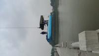 China 75kw Aquatic Weed Harvester 2.6m Harvesting Width 3km/h Speed Floating Garbage Collection Boat for sale