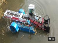 China KEDA Mini Aquatic Weed Harvester with 150 mm Working Width 12t Load Capacity and 3000m2/h Garbage Loading for sale