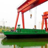 China 300 Ton Self Discharge Barge DWT 1000t Yuchai 175KW Dual Engine for Sand Mud Stone for sale